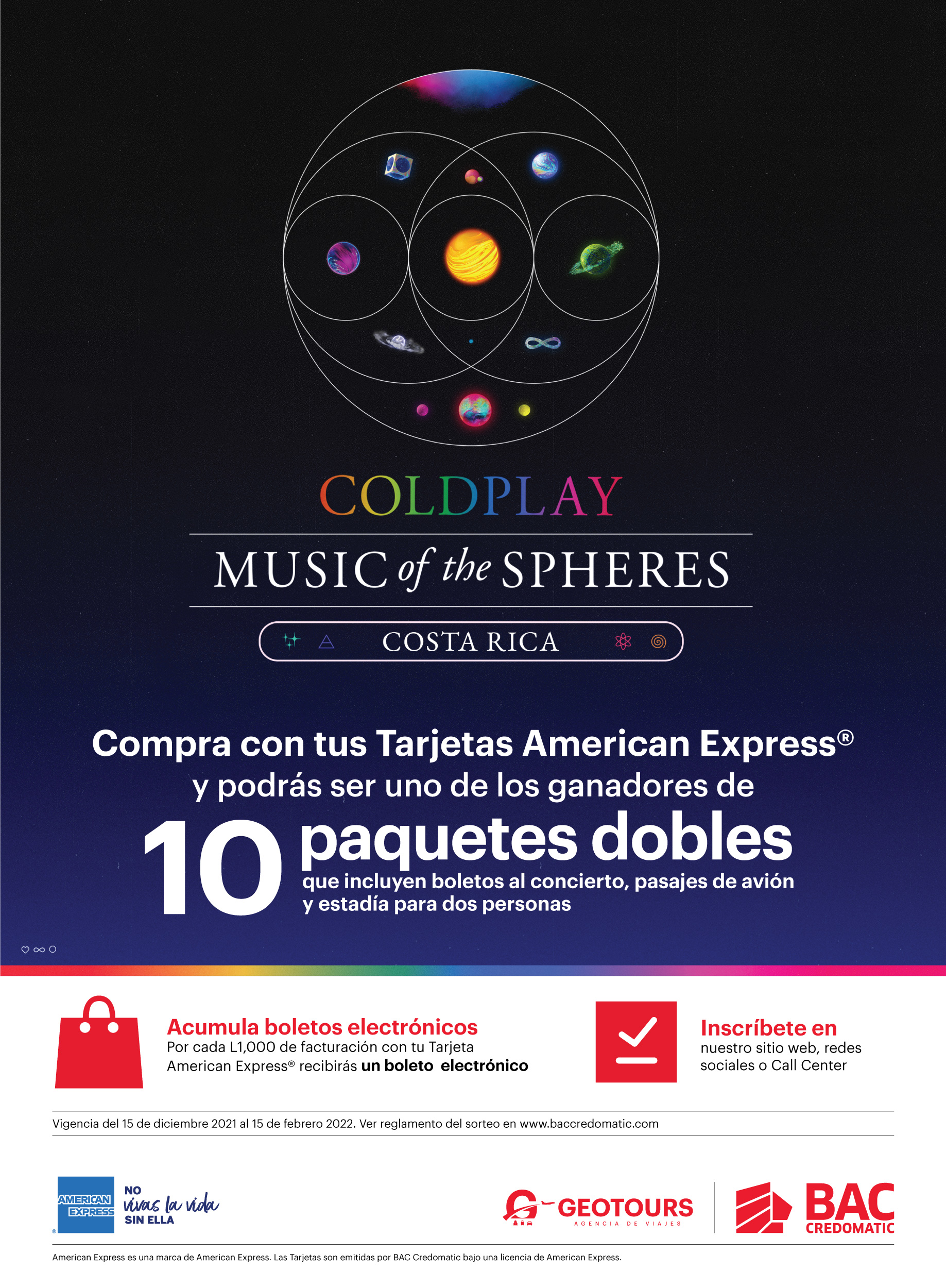 BAC Credomatic y American Express te llevan al concierto de Coldplay en ...
